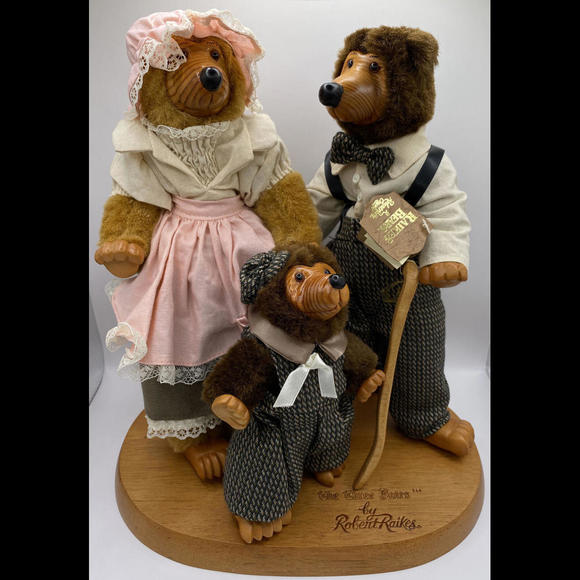 Toys | Vintage 1989 Raikes Bears The Three Bears In Box With Coa Wooden ...